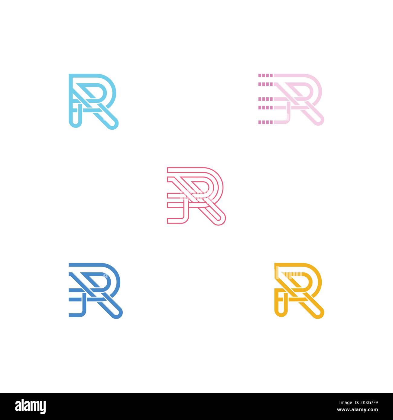 Alphabet letters Initials Monogram logo RR, R , R and P Stock Vector ...