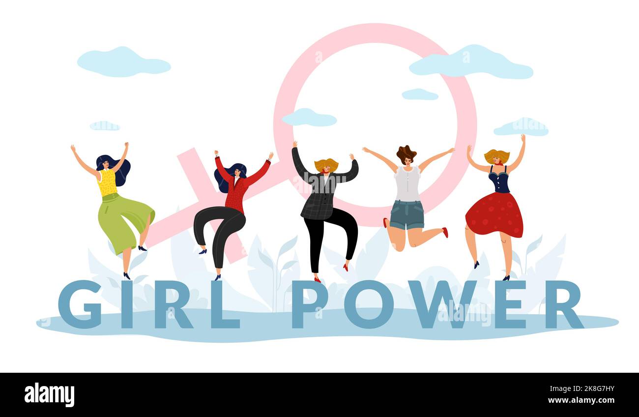 Feminism, symbol womens equality, fight against social stereotypes ...