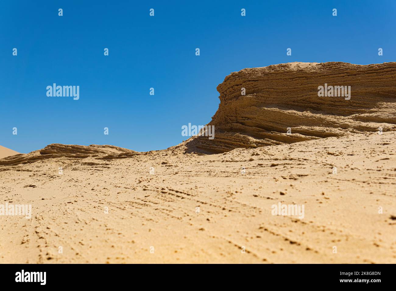 desert landscape, layered sandstone rock Stock Photo - Alamy