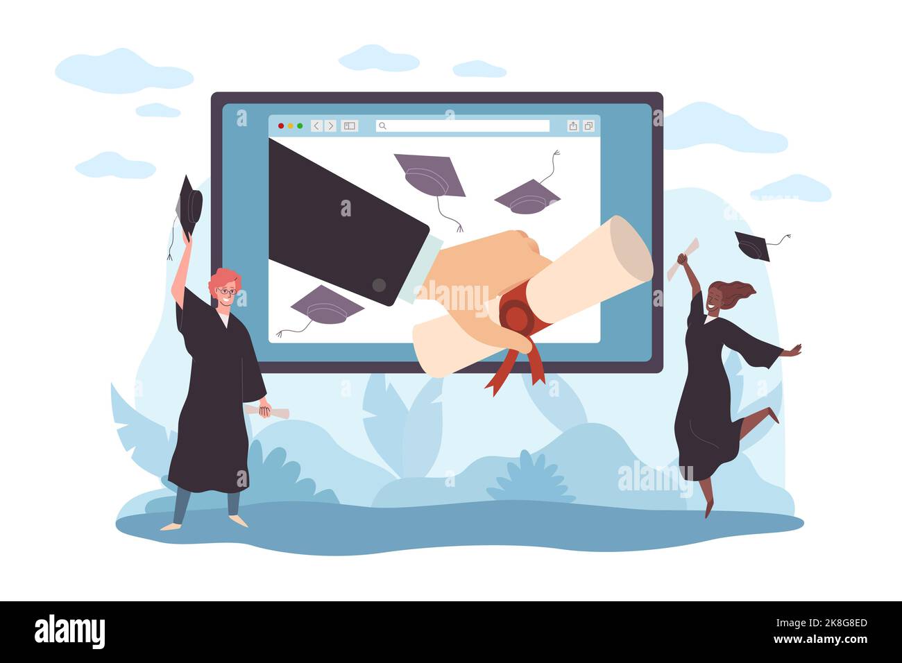 Remote education, diploma for students graduates, certificate of ...