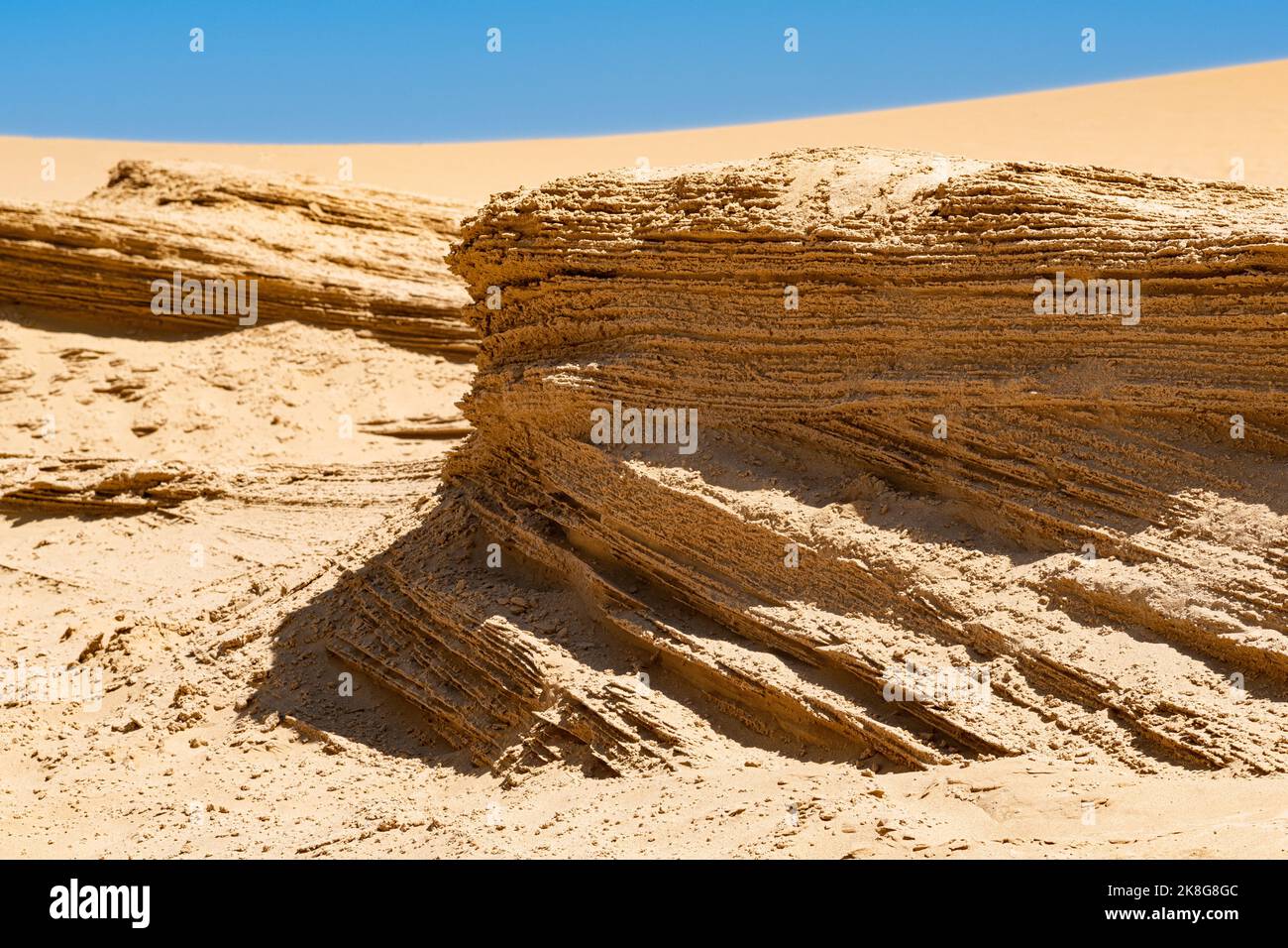 desert landscape, layered sandstone rock Stock Photo - Alamy