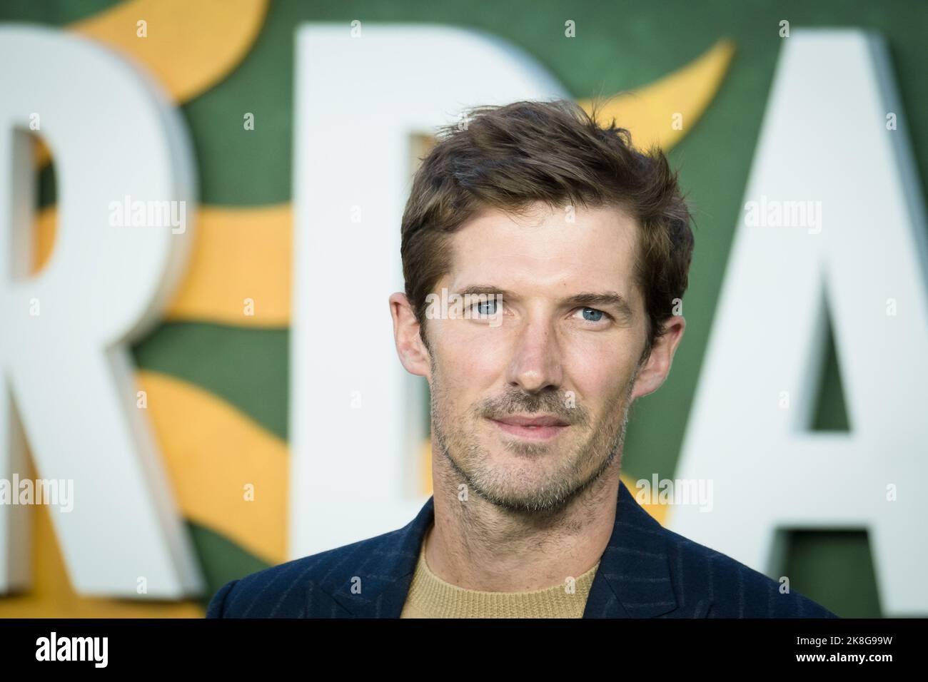 Gwilym Lee Photographed During The European Premiere Of Amsterdam Held At Odeon Luxe Leicester