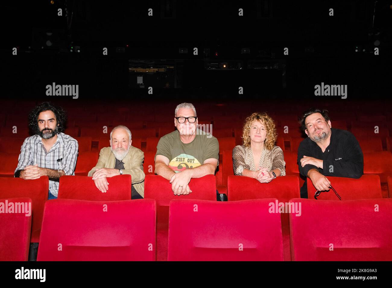 Babak Anvari, Mike Leigh, Mark Kermode, Tricia Tuttle and Toby Amies ...
