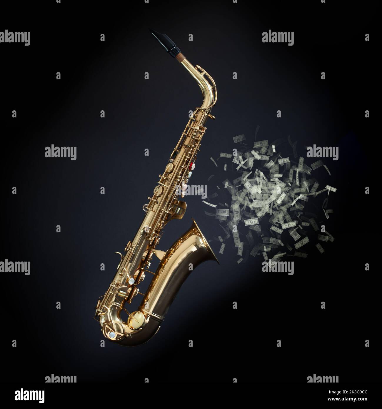 Saxophone musical notes hi-res stock photography and images - Alamy
