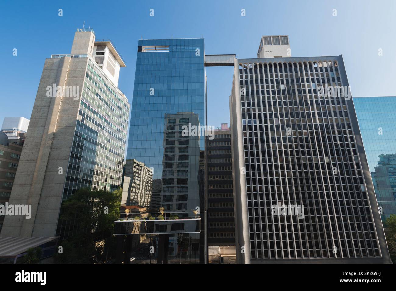 Modern Architecture Office Buildings in Paulista Avenue in Sao Paulo ...