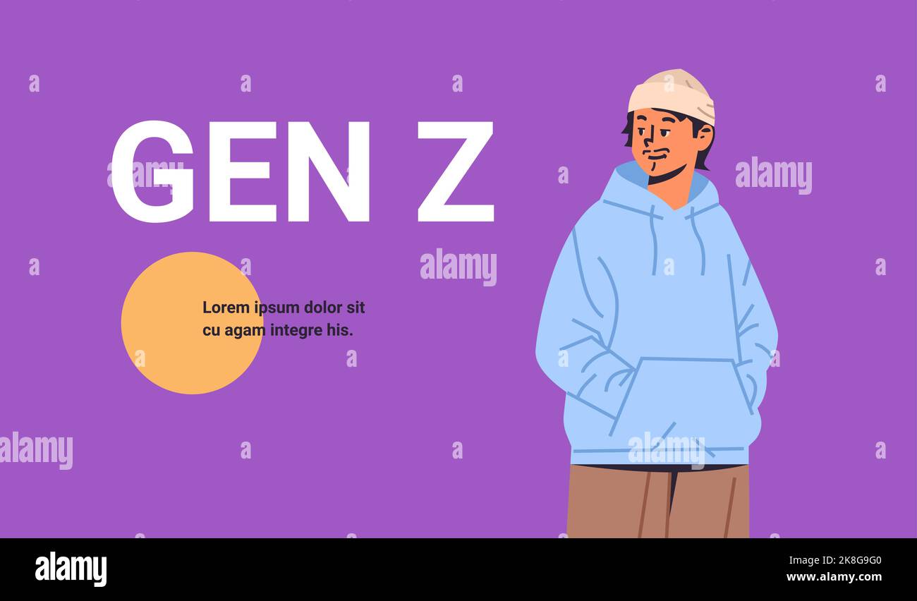 Young gen z man Stock Vector Images - Alamy