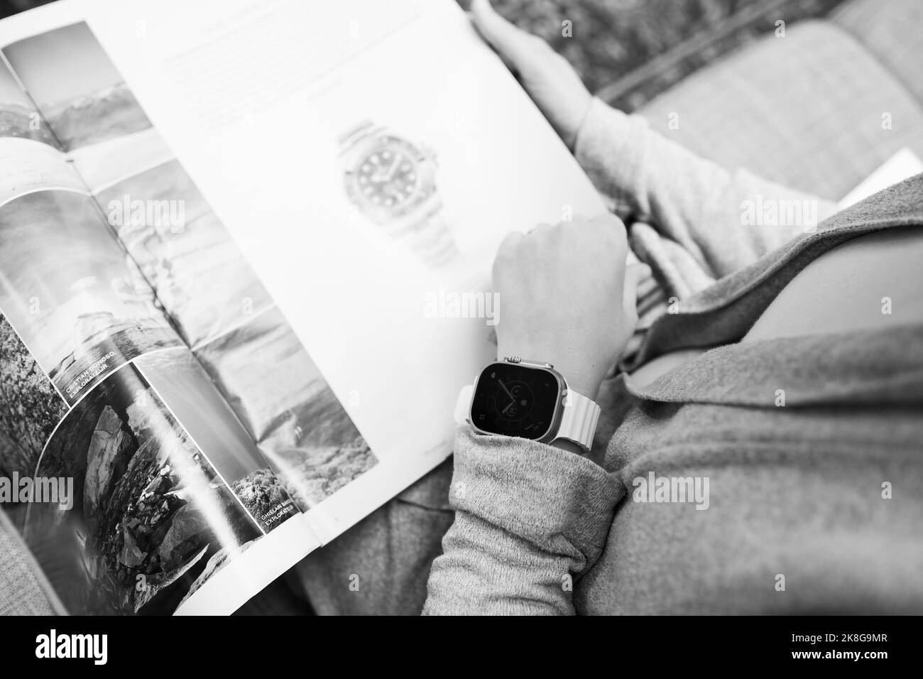 London, United Kingdom - Sept 28, 2022: Monochrome image fashionable ...