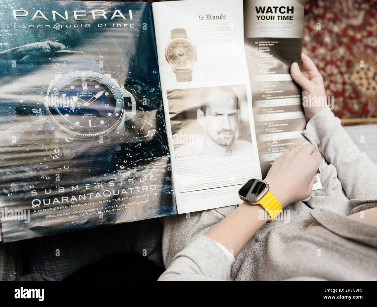 London, United Kingdom - Sept 28, 2022: Overhead view of Fashionable ...