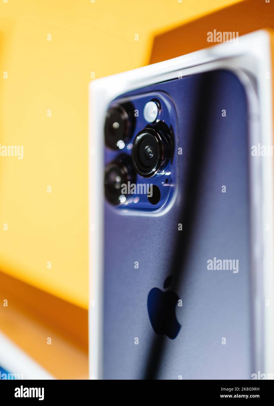 London, united Kingdom - Sep 26, 2022: Close-up macro details of Triple ...