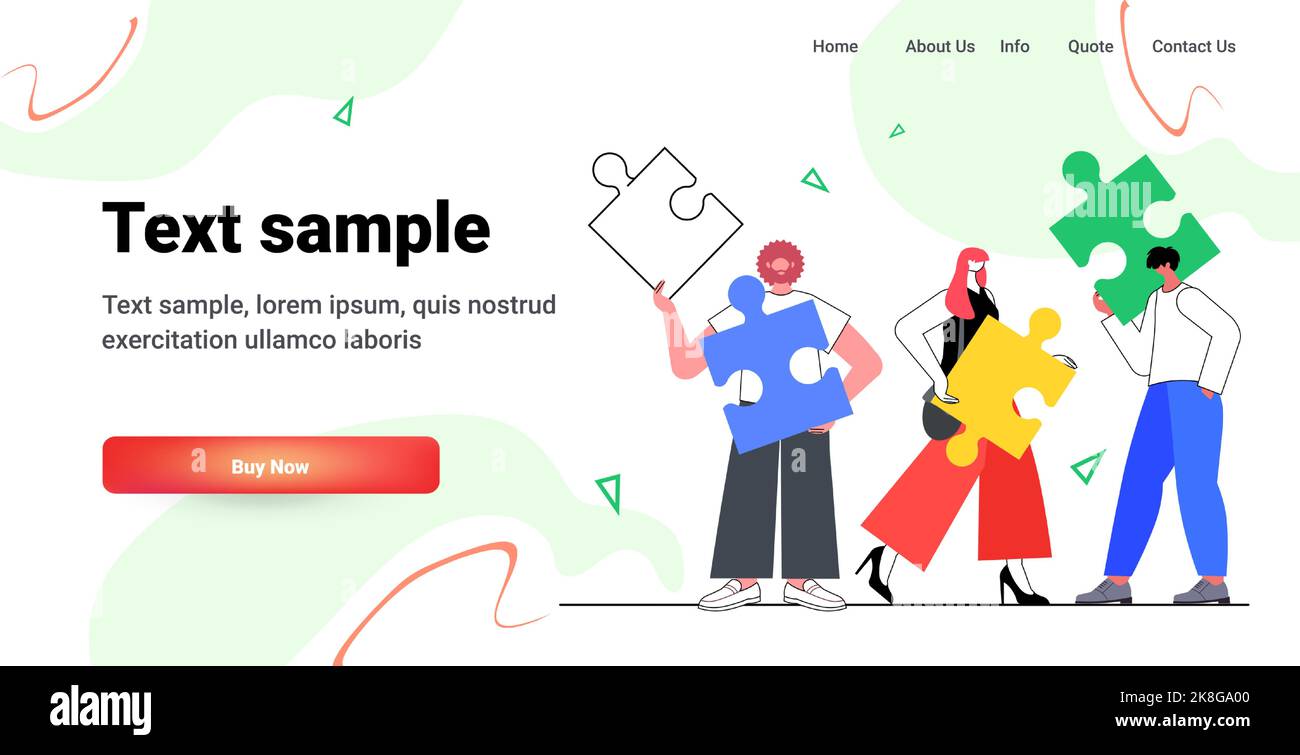 businesspeople team putting parts of puzzle together problem solution ...