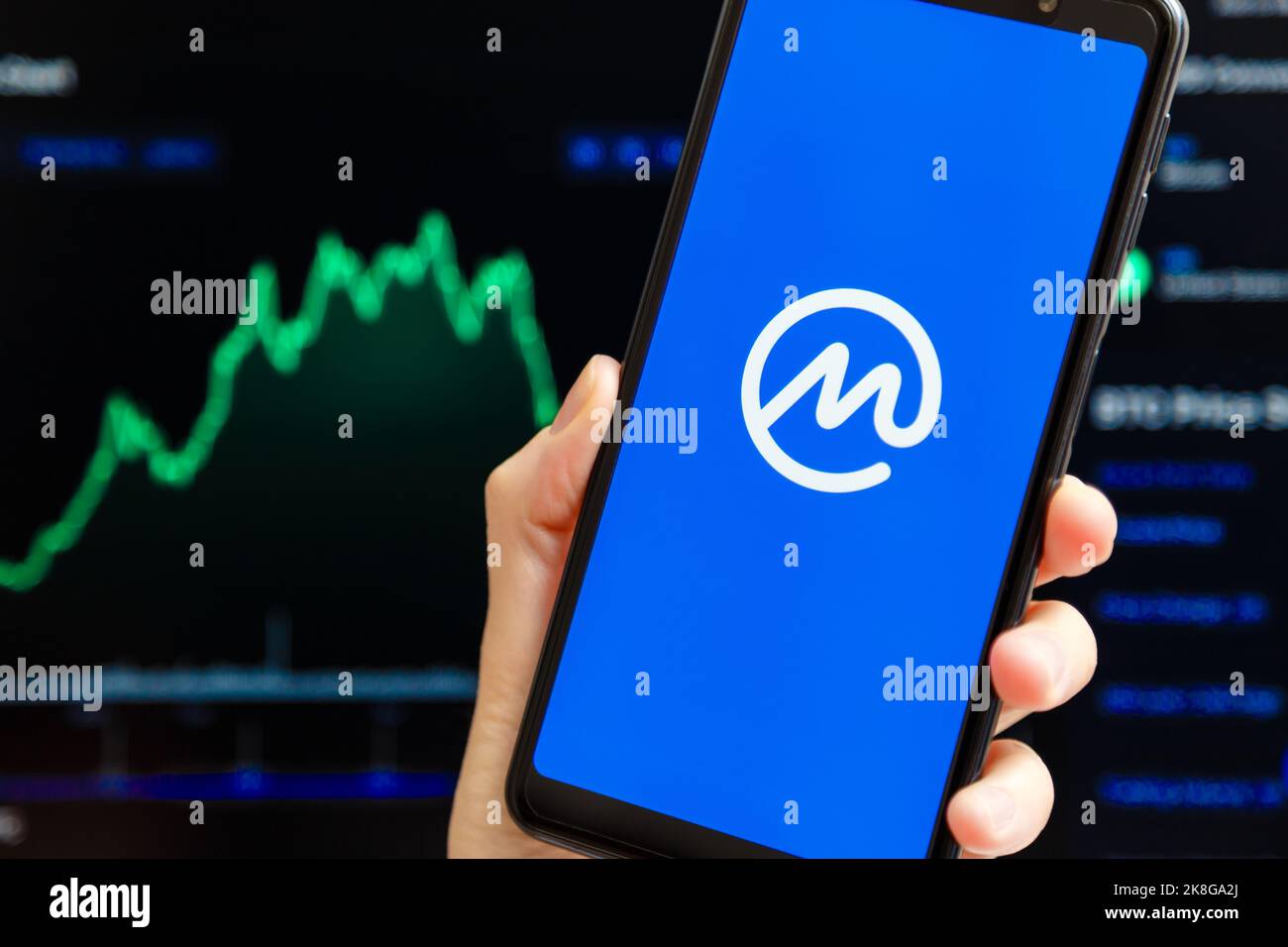 Cryptocurrency chart in smartphone hi-res stock photography and images ...