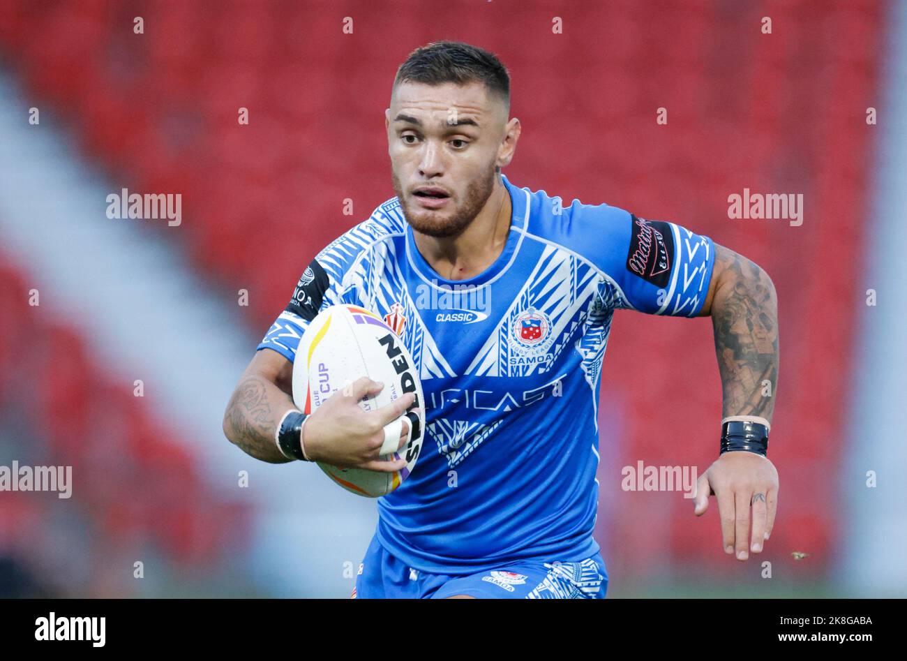 Samoa's Danny Levi during the Rugby League World Cup group A match at ...