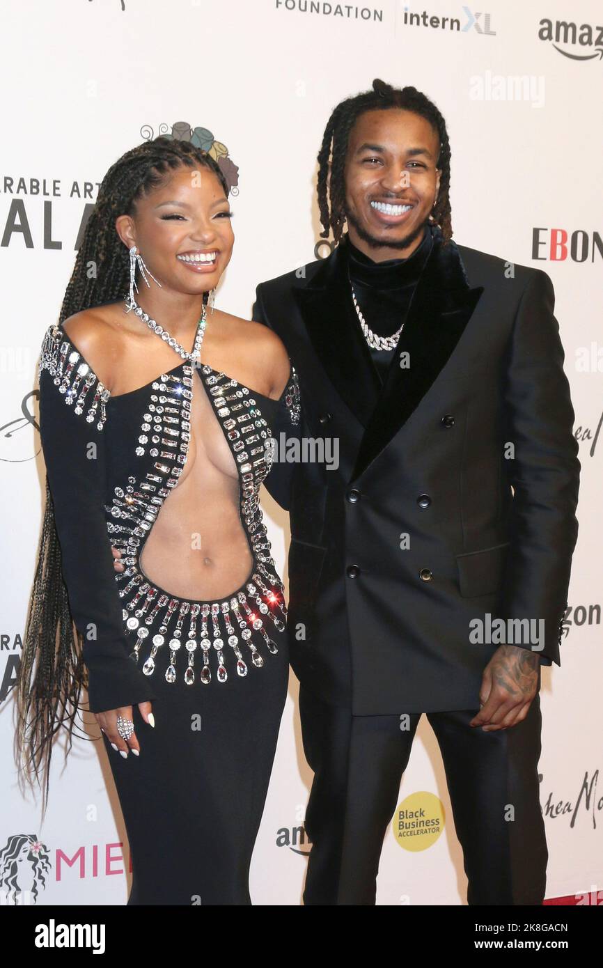 October 22, 2022, Santa Monica, CA, USA: LOS ANGELES - OCT 22: Halle Bailey, DDG aka Darryl ...