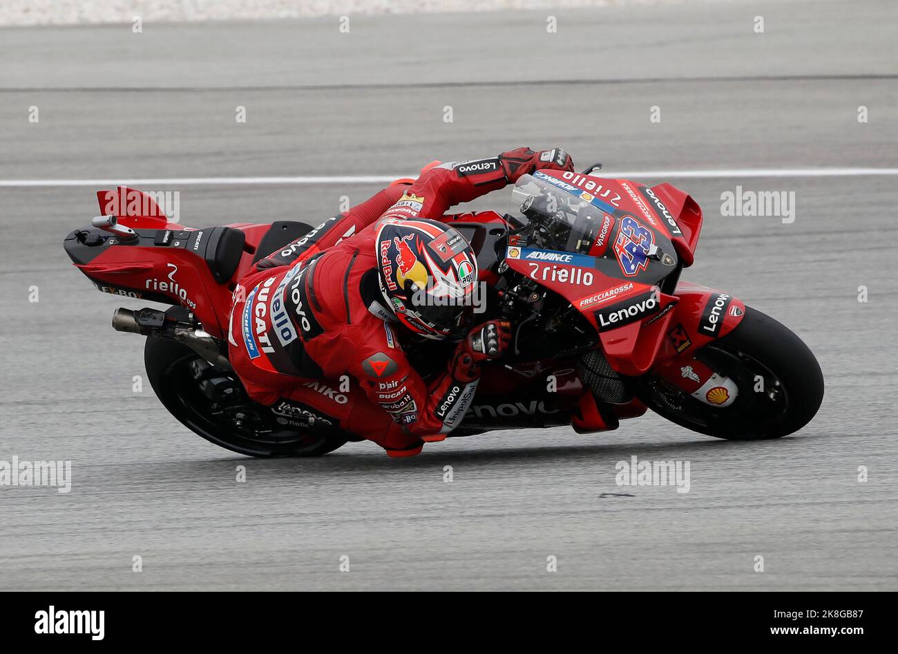 Australian rider Jack Miller of Ducati Lenovo Team steers his bike ...