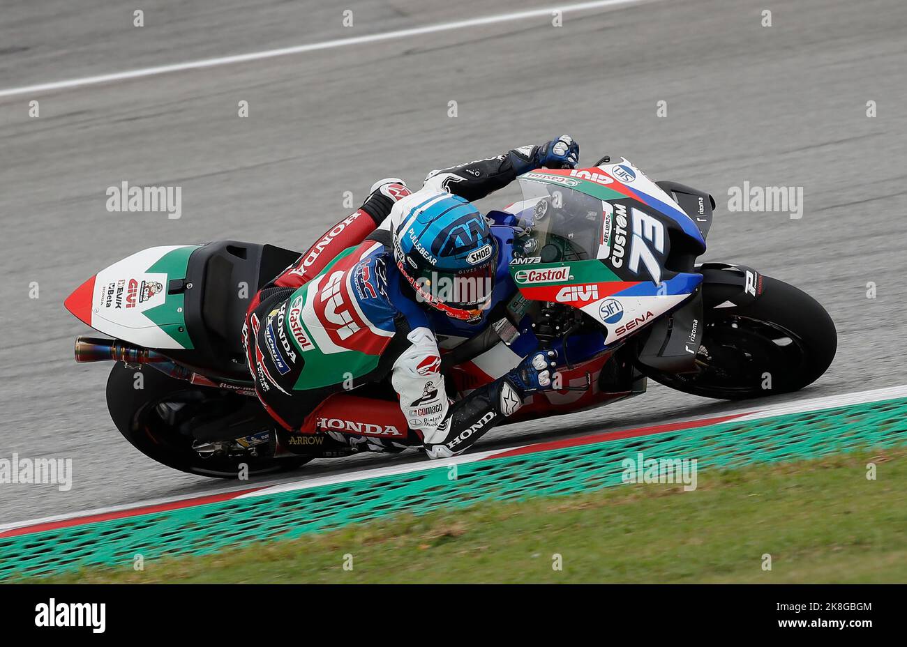 Spanish rider Alex Marquez of LCR Honda Castrol steers his bike during ...
