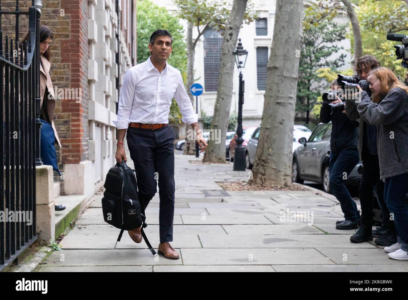 Rishi Sunak leaves his campaign office in London, as he has formally ...