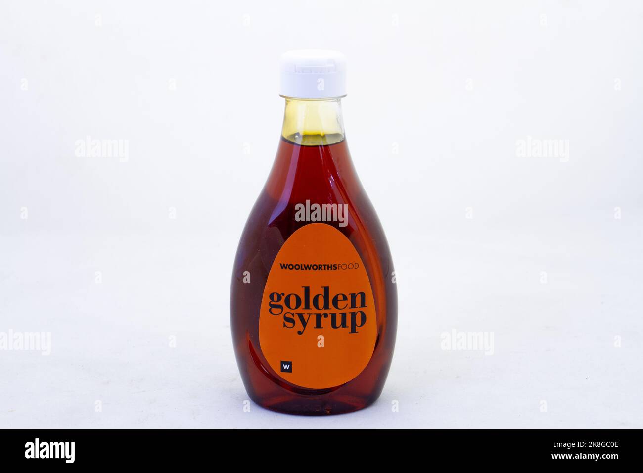 Johannesburg, South Africa - a bottle of Woolworths Food golden syrup ...