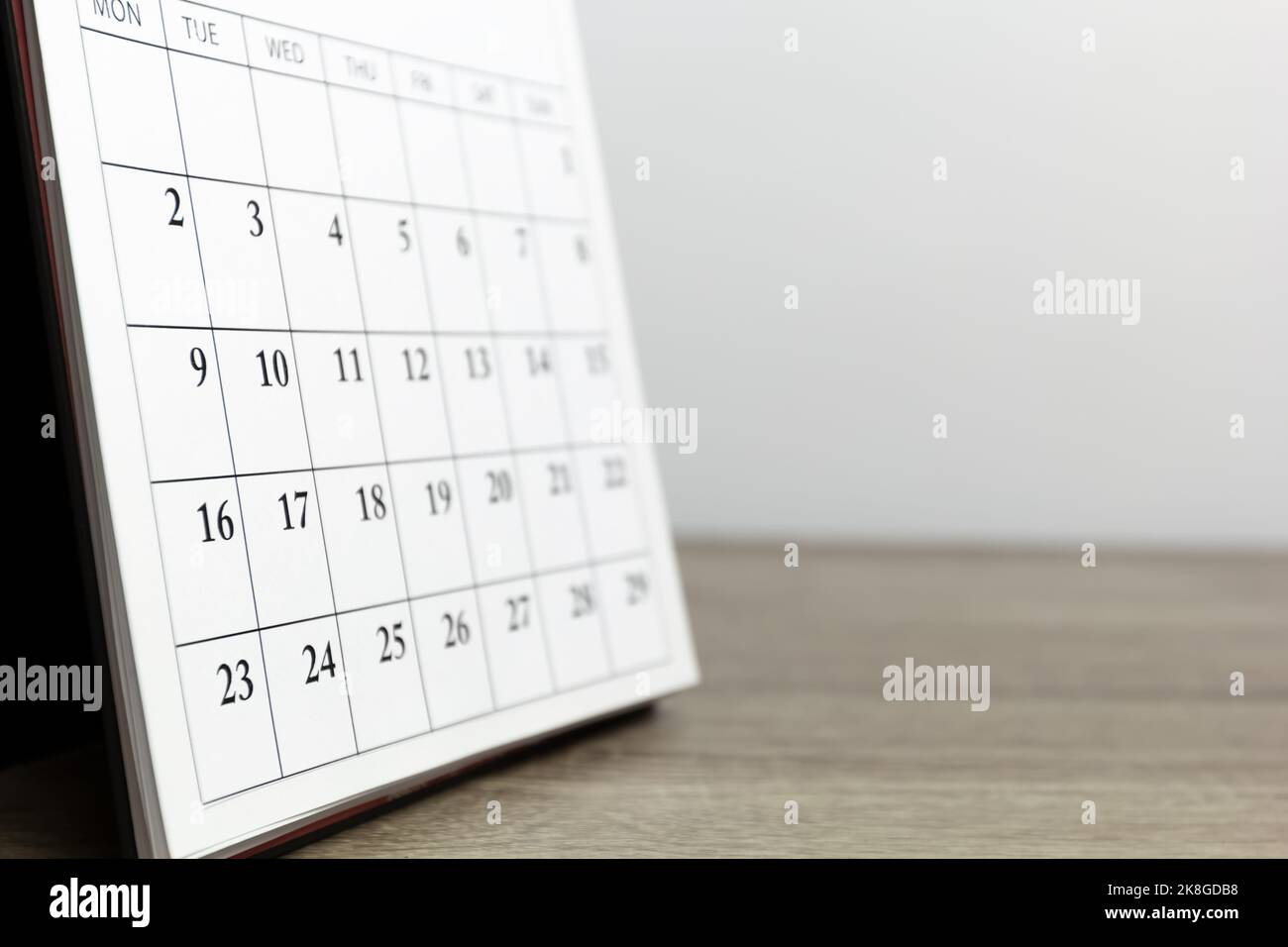 Calendar with days for planning and schedules Stock Photo - Alamy