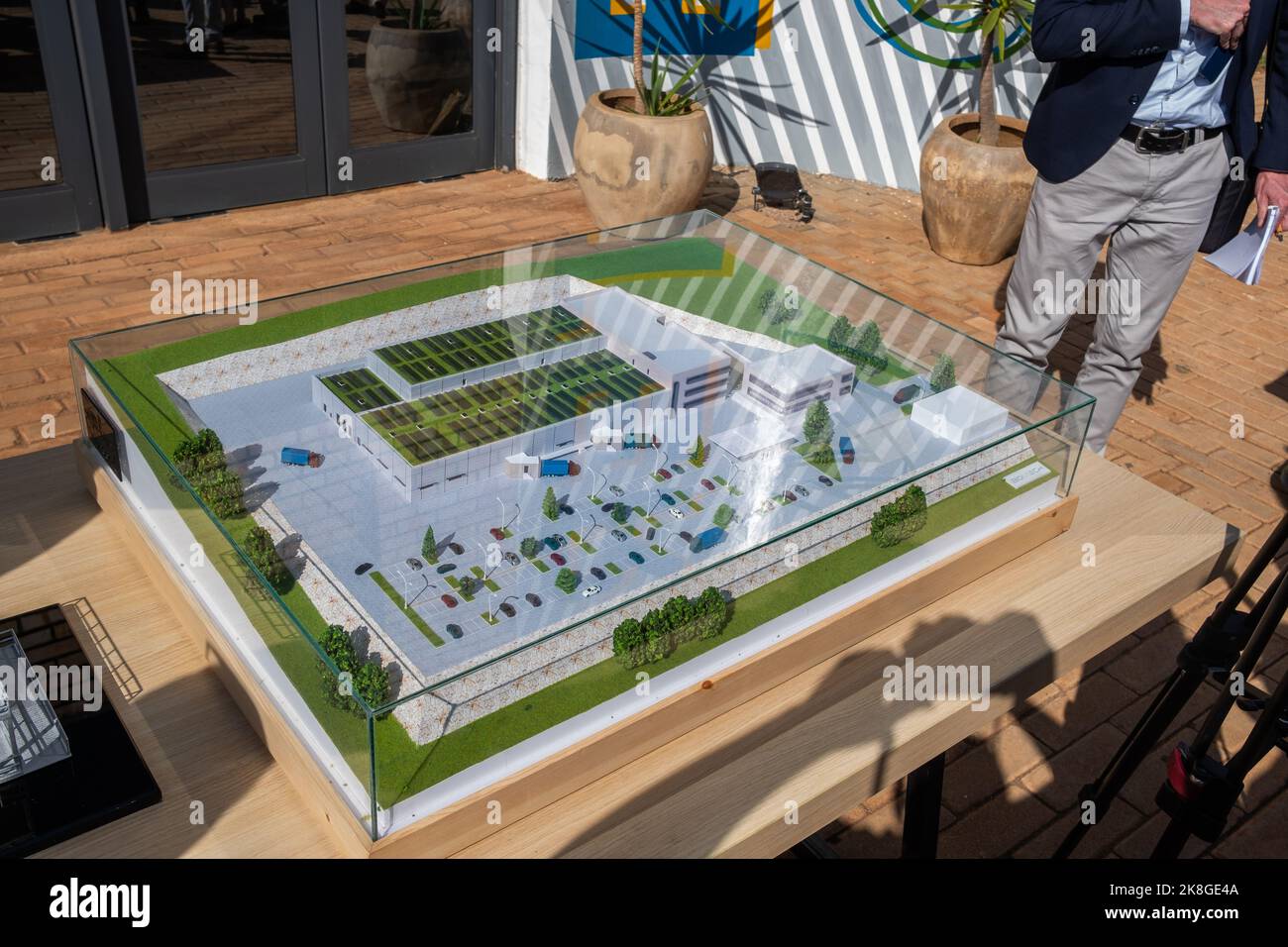 Kigali, Rwanda. 23rd Oct, 2022. A model of Biontech's production ...