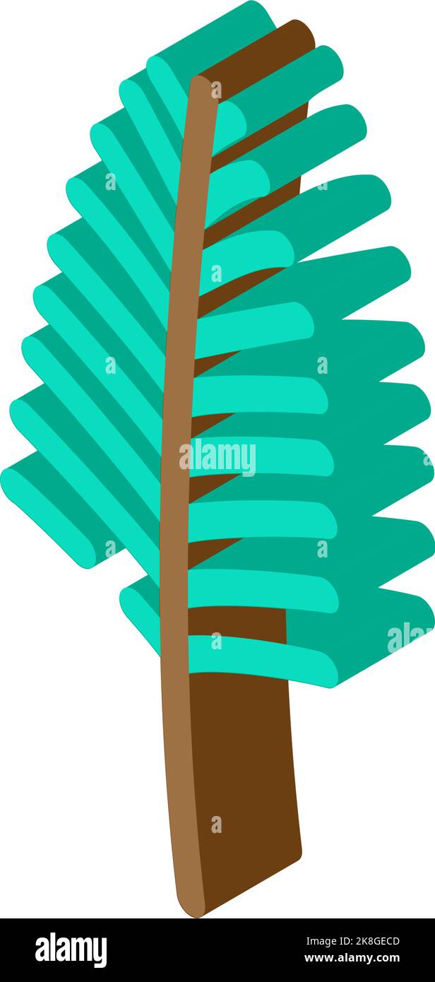 areca palm tropical leaf isometric icon vector illustration Stock ...