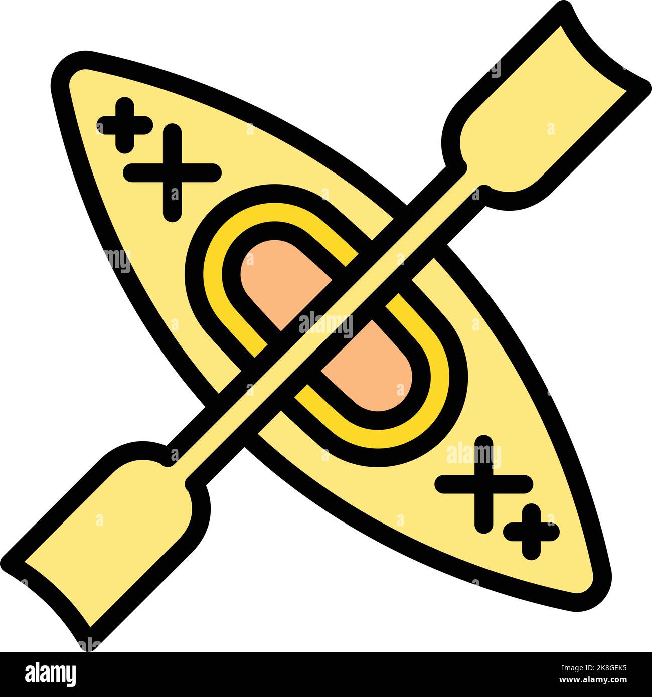 Canoe boat icon outline vector. Lake kayak. River adventure Stock ...