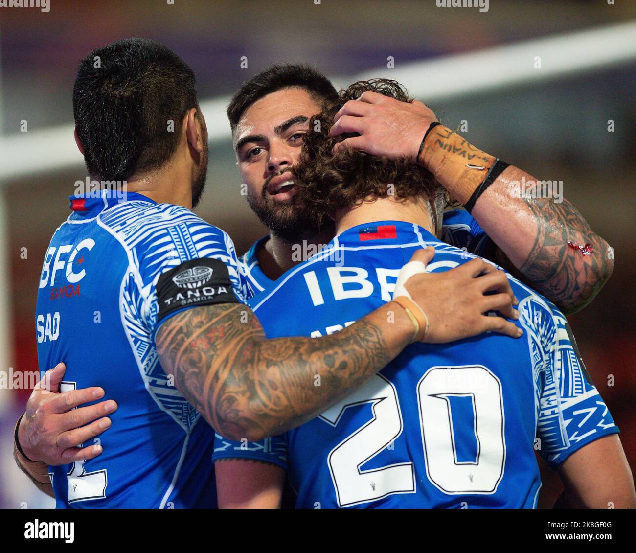 Doncaster, England - 23rd October 2022 - Rugby League World Cup Samoa ...
