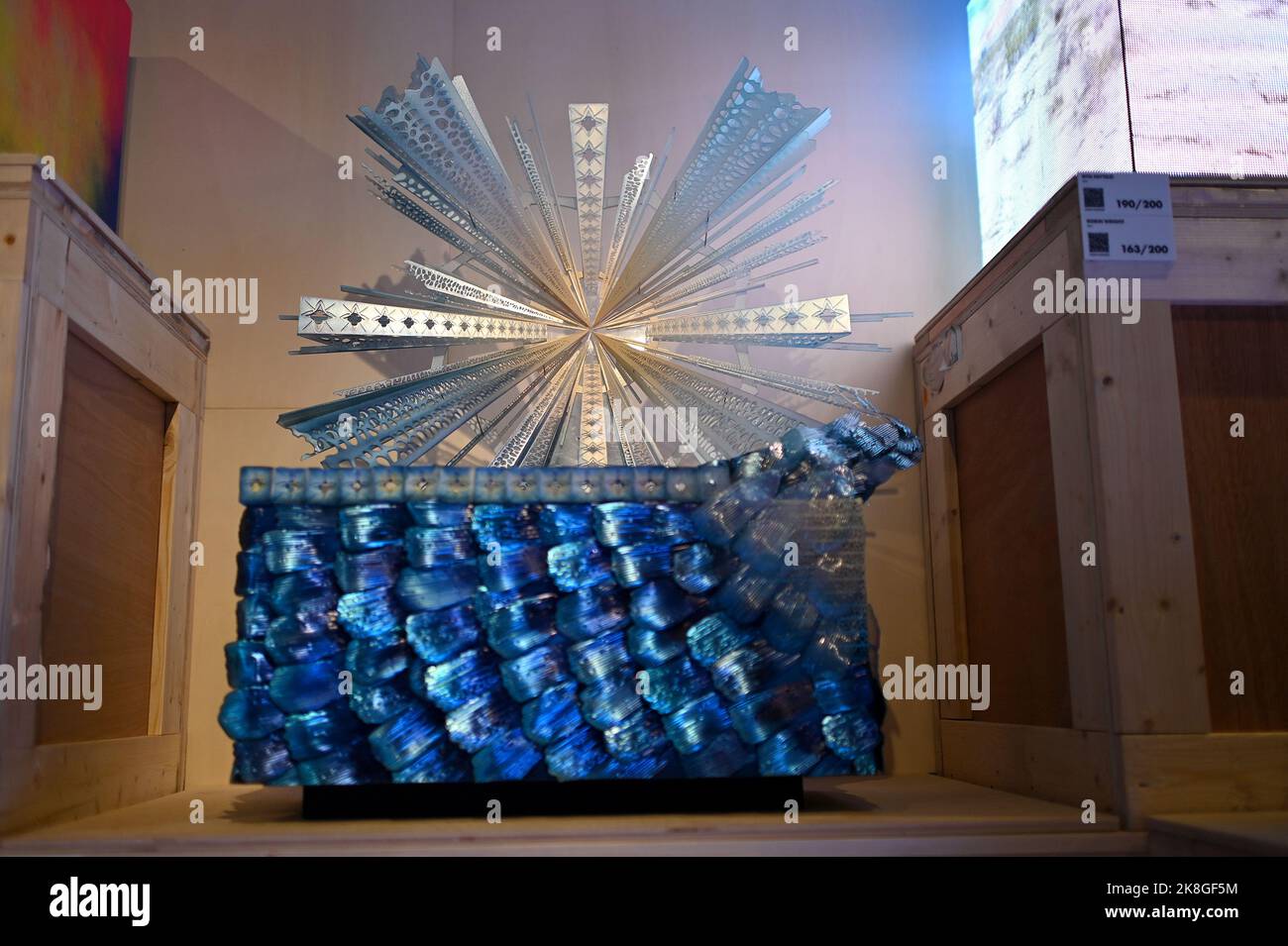 Art pieces on display inside the Louis Vuitton’s 200 Trunks, 200 ...