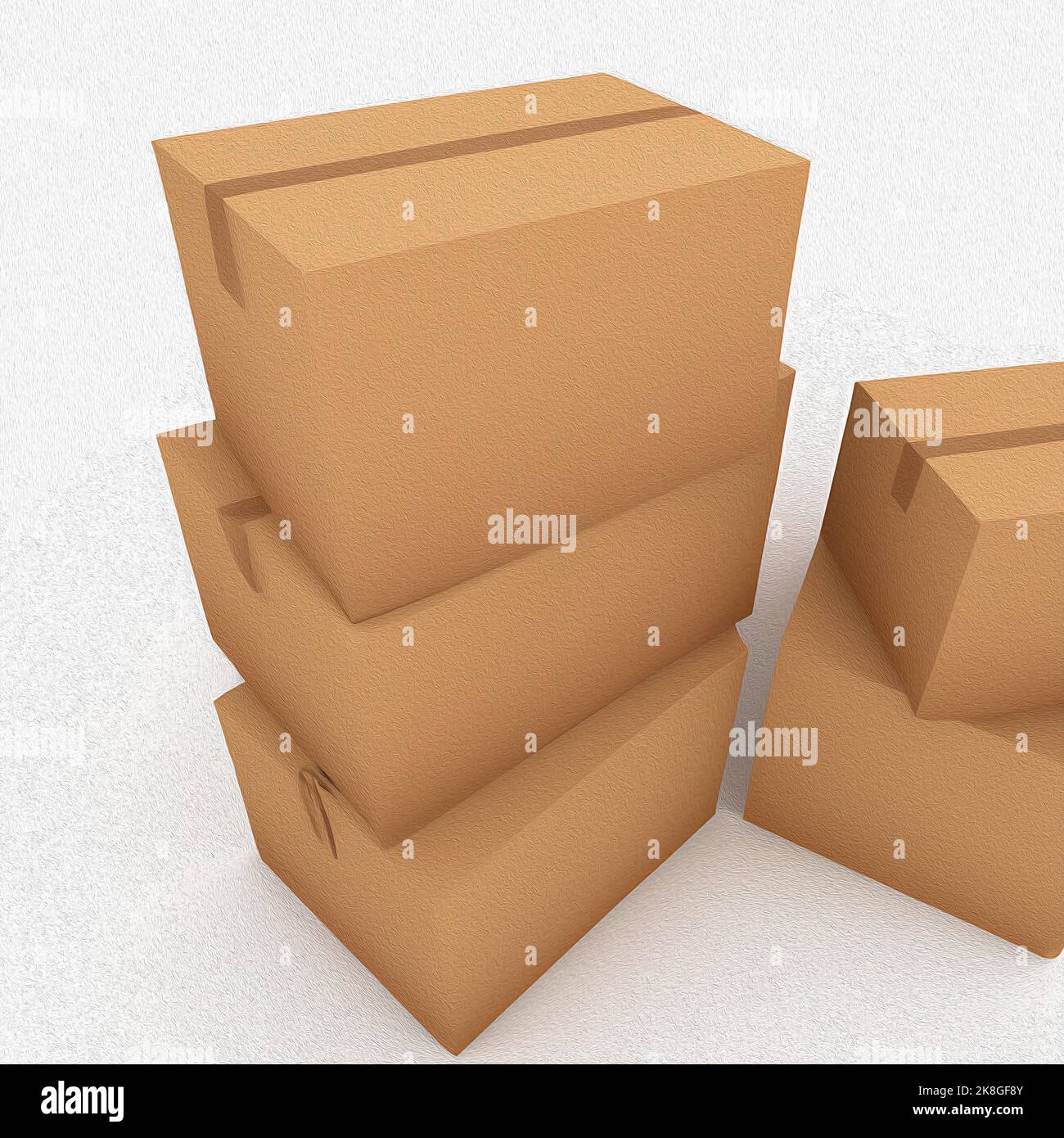 cardboard box and shopping concept Stock Photo - Alamy