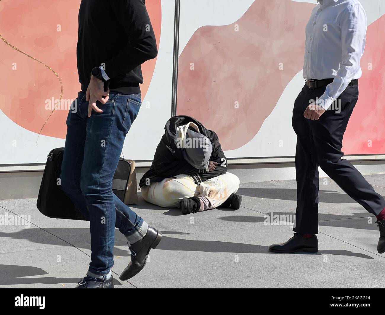 Tired out homeless people are unfortunately a common sight in midtown ...