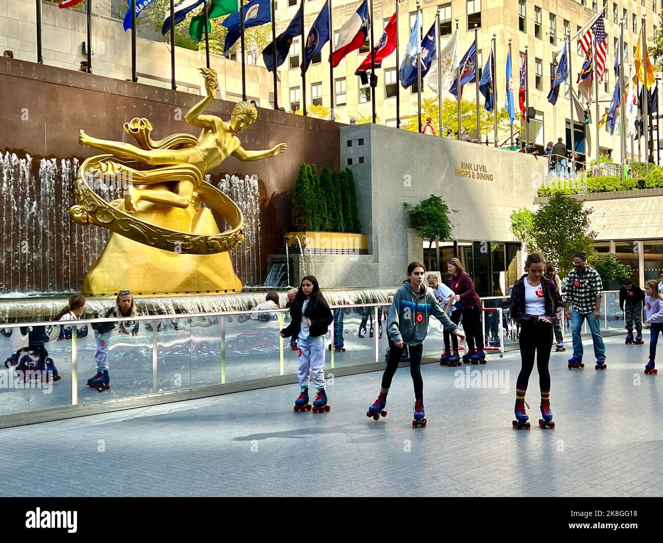 Rockefeller Center rink is now for roller skating during the summer and ...
