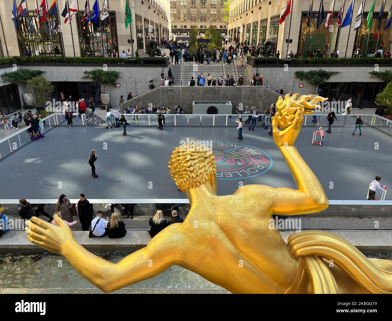 Rockefeller Center rink is now for roller skating during the summer and ...