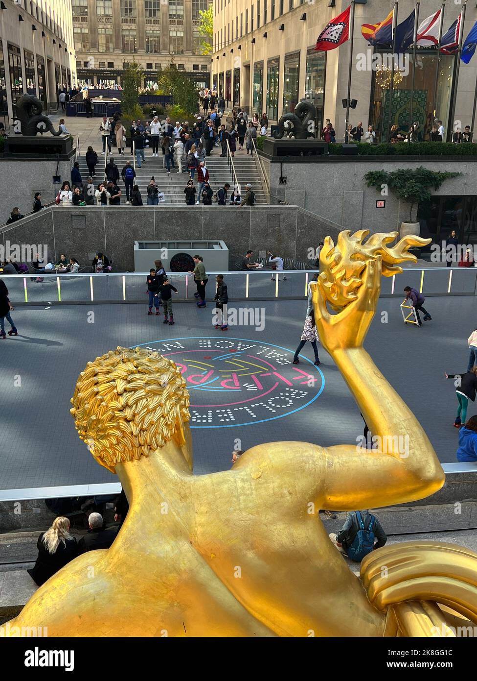 Rockefeller Center rink is now for roller skating during the summer and ...