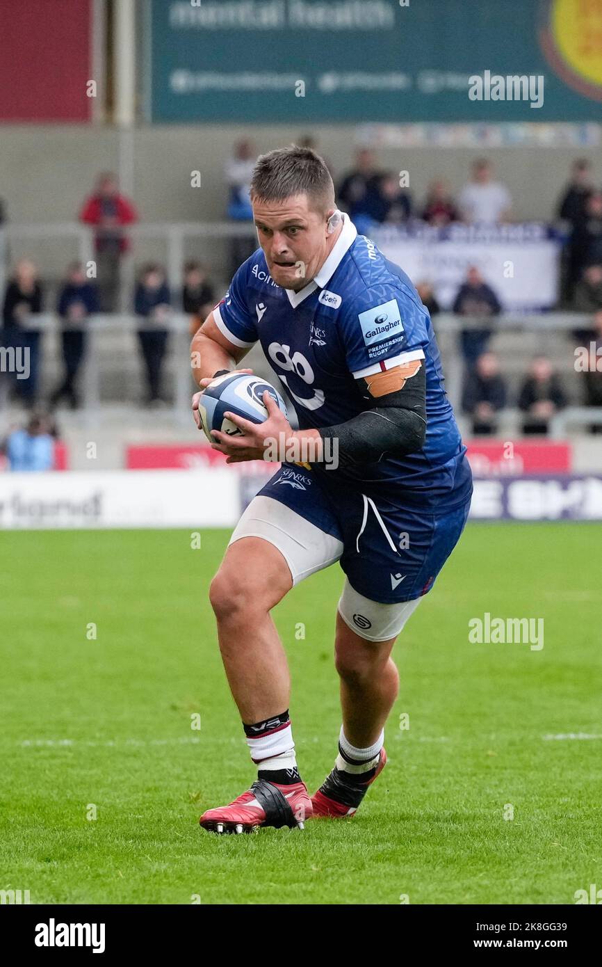 Nick Schonert #3 of Sale Sharks during the Gallagher Premiership match ...