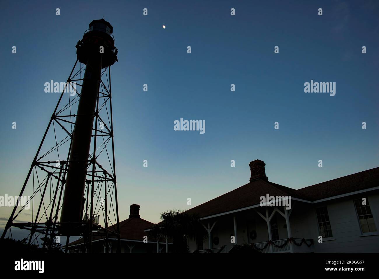The Sanibel Lighthouse and Keeper’s House at dusk prior to Hurricane ...