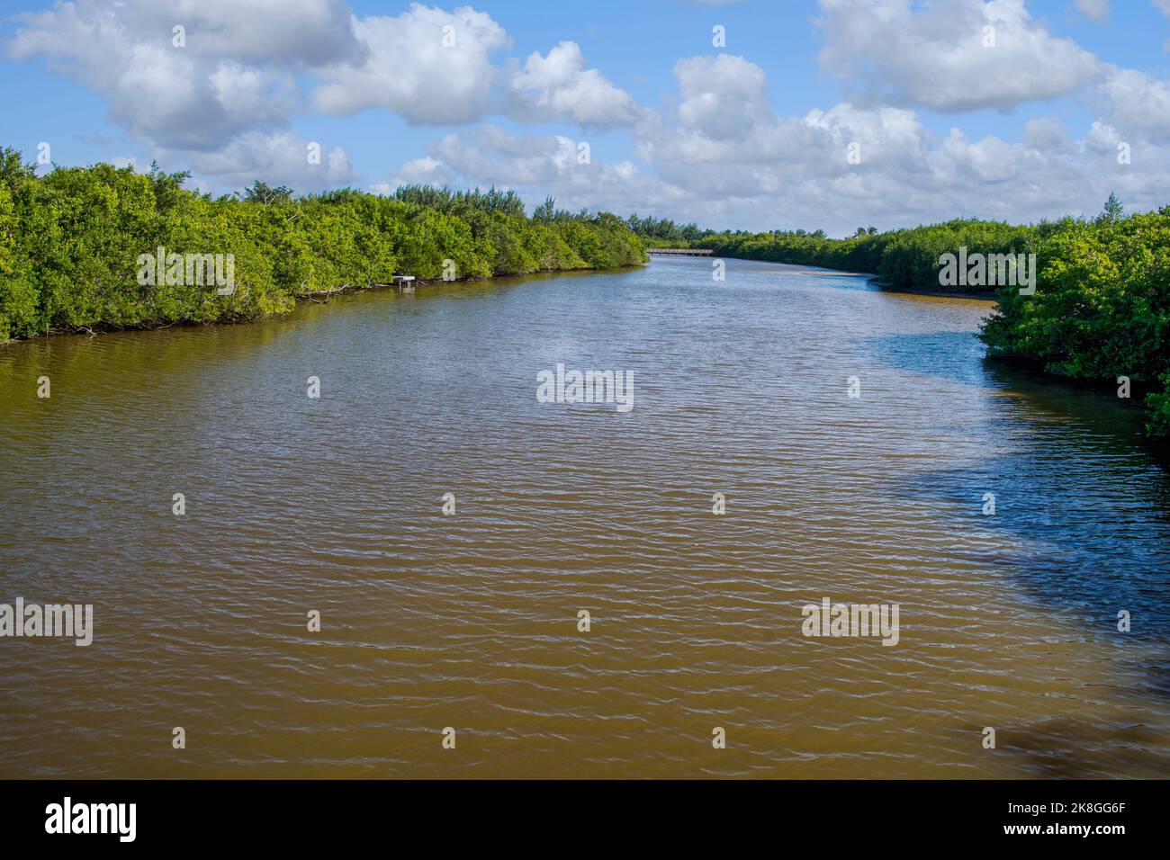 An inlet from the Gulf of Mexico at Bowman’s Beach prior to Hurricane ...
