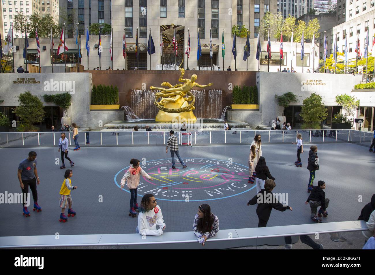 Rockefeller Center rink is now for roller skating during the summer and ...