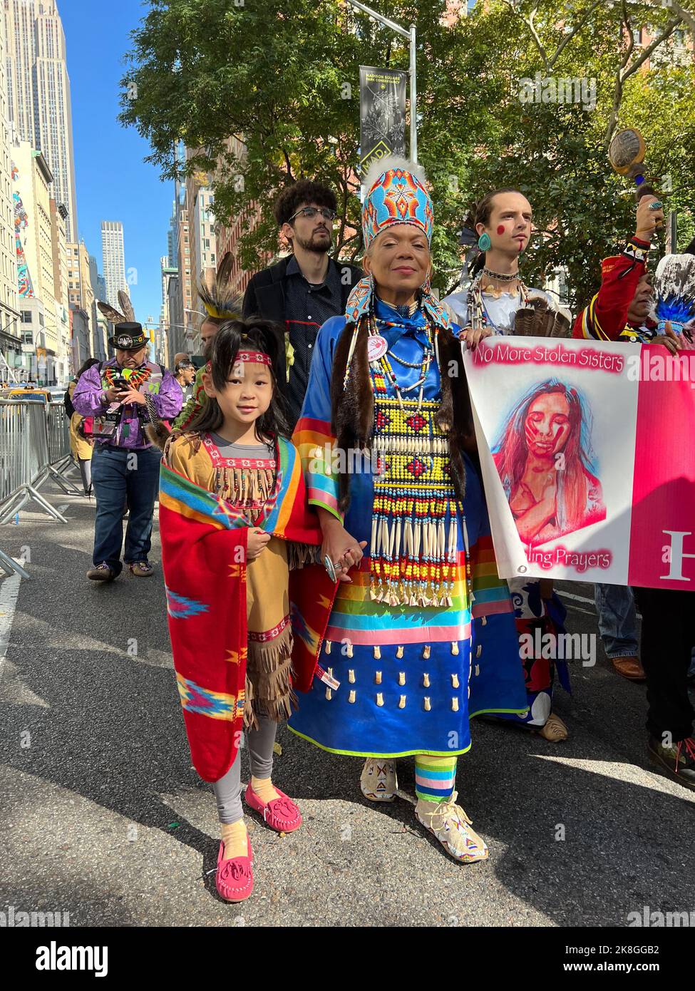 The first annual "Indigenous Peoples of the Americas Day Parade" took ...