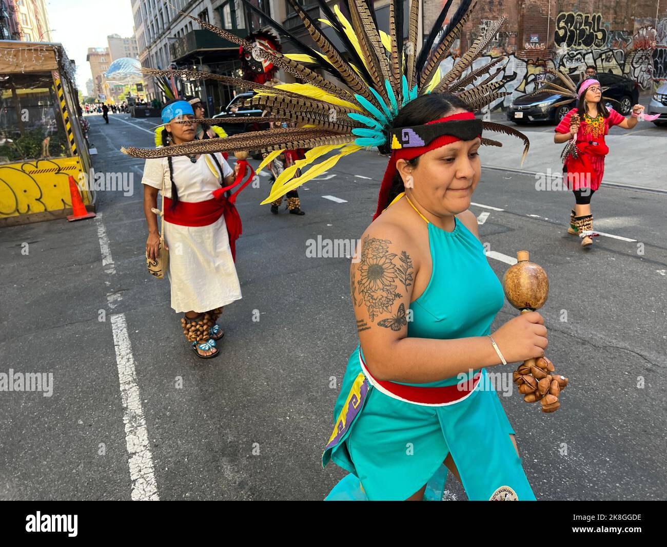 The first annual "Indigenous Peoples of the Americas Day Parade" took ...