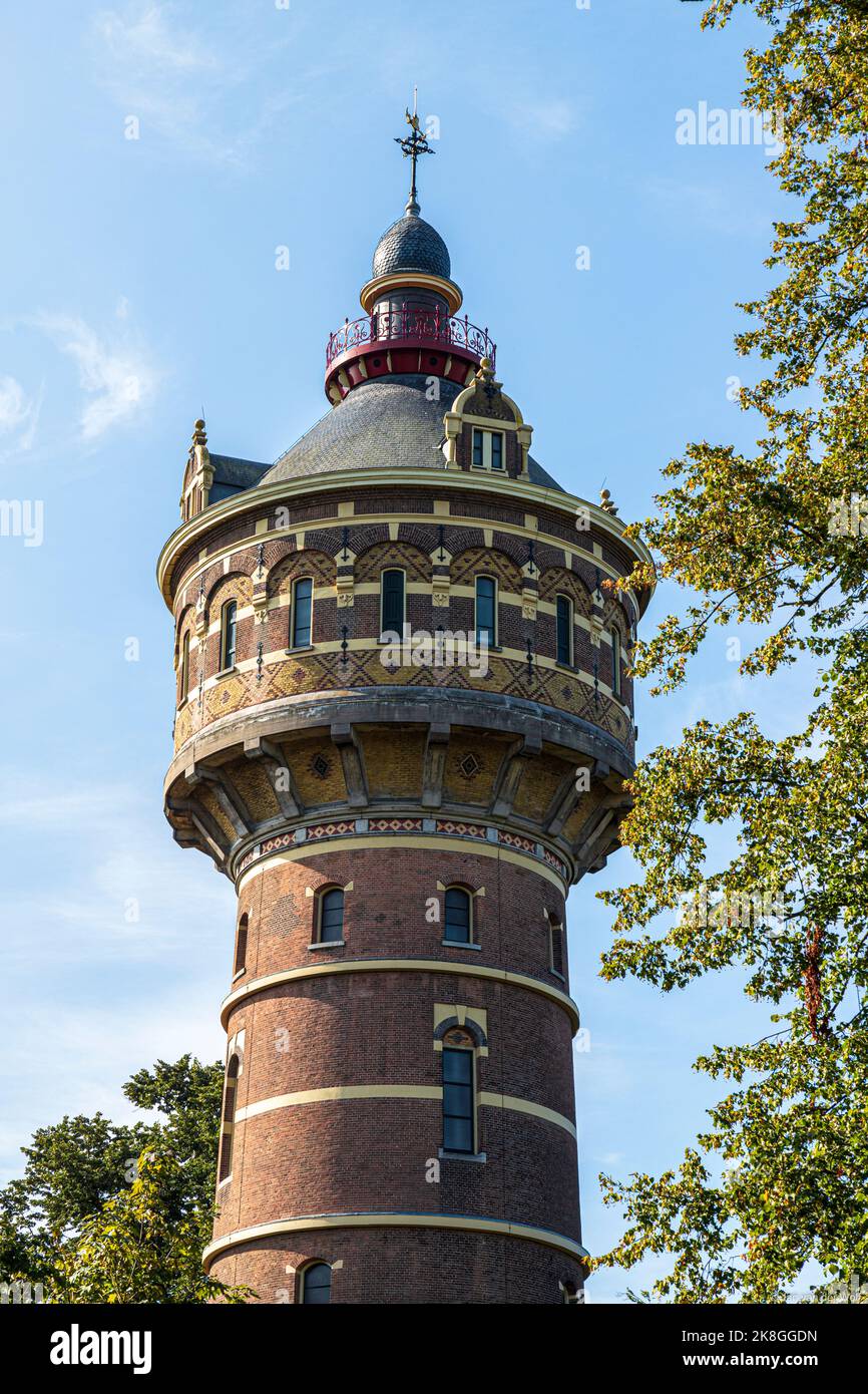 Water tower from 1892 in the Dutch city of Deventer, made of masonry ...