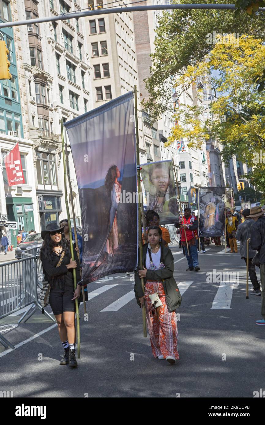 The first annual "Indigenous Peoples of the Americas Day Parade" took ...