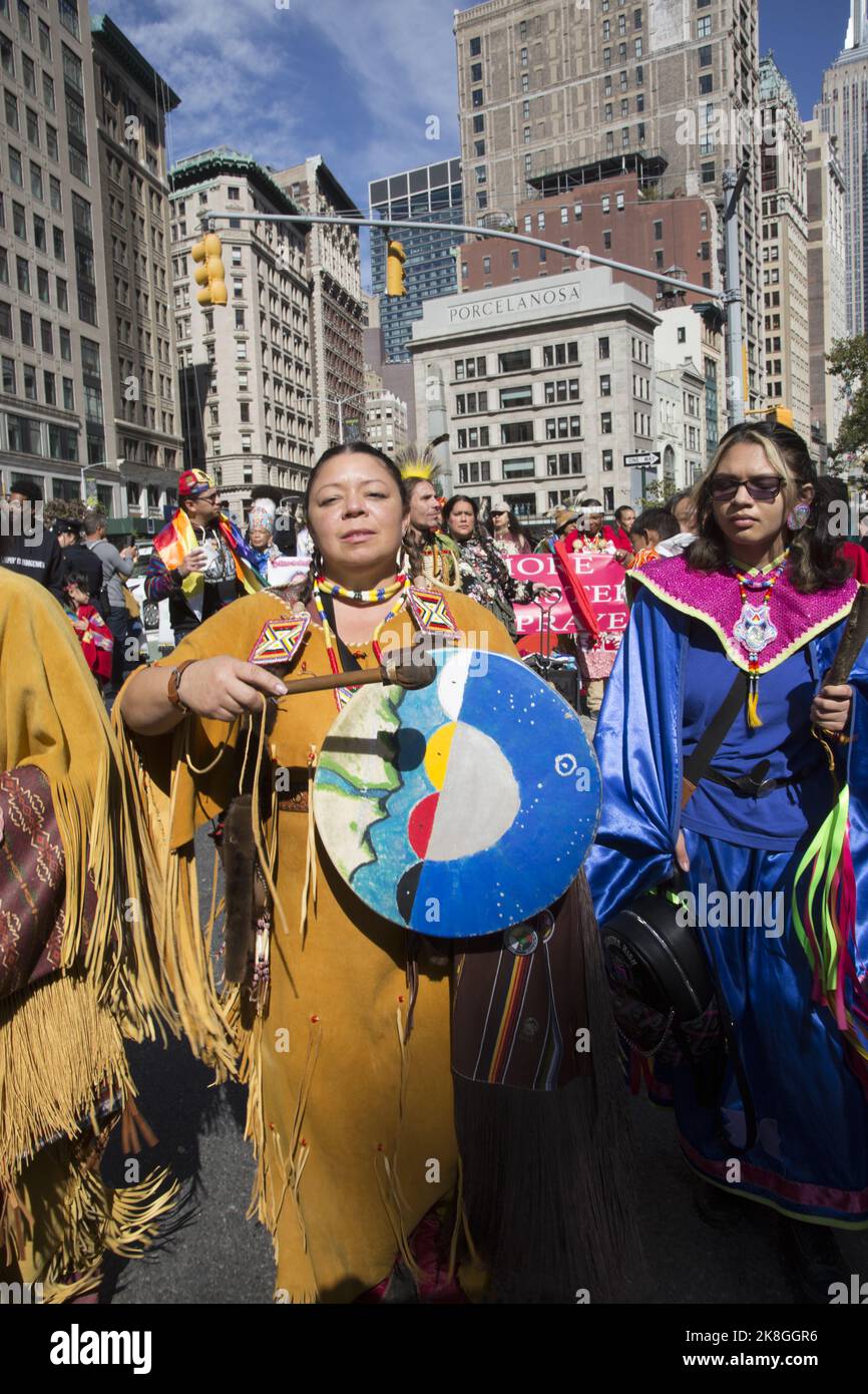 The first annual "Indigenous Peoples of the Americas Day Parade" took ...
