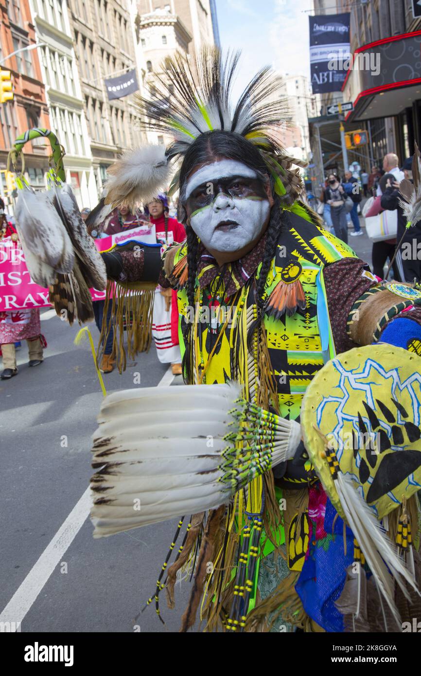 The first annual "Indigenous Peoples of the Americas Day Parade" took ...