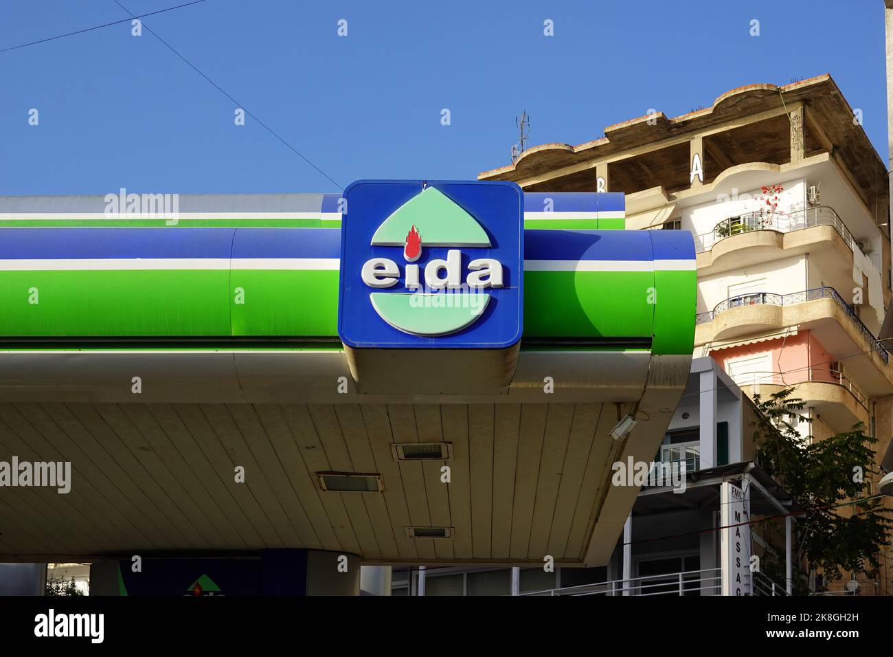 Gas station Eida, Saranda, Republic of Albania Stock Photo - Alamy
