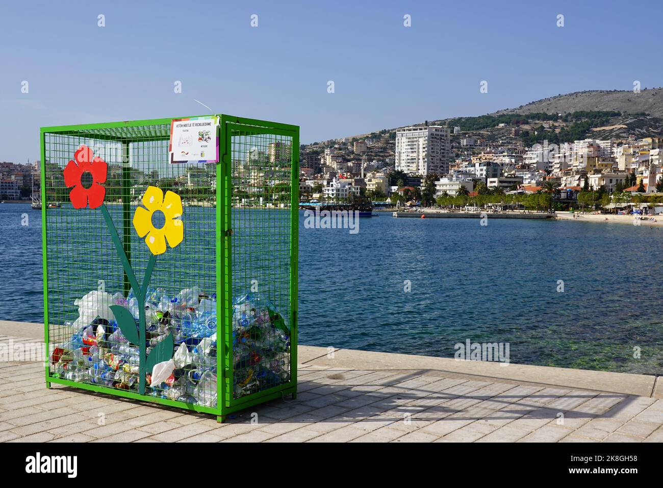 Separation of plastic and cans, Saranda, Republic of Albania Stock ...