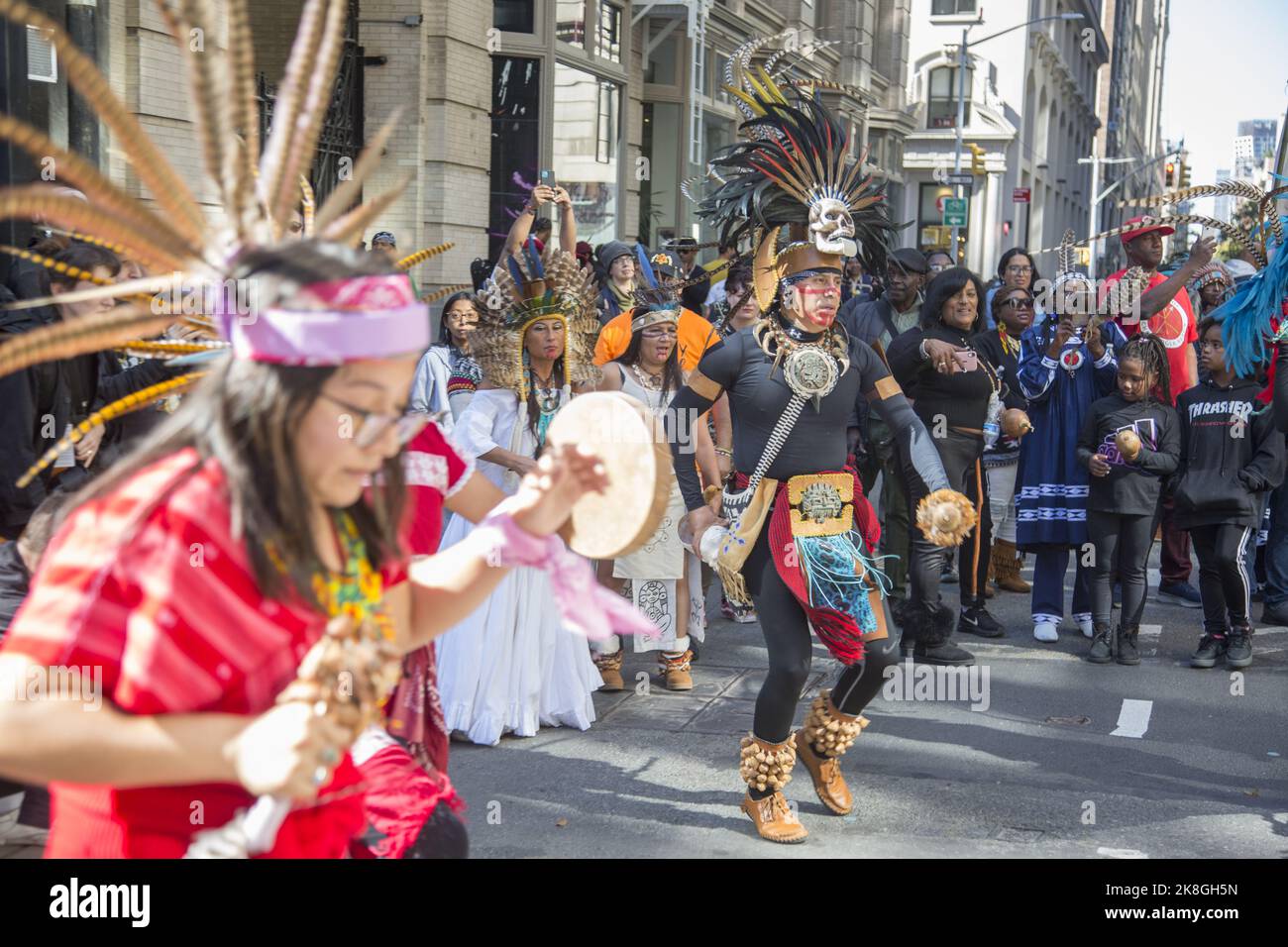 The first annual "Indigenous Peoples of the Americas Day Parade" took ...