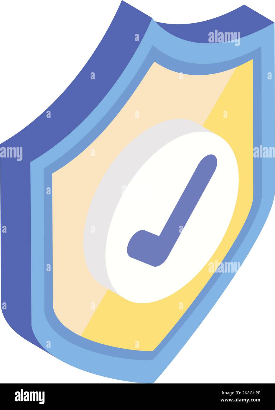 check symbol in shield icon Stock Vector Image & Art - Alamy
