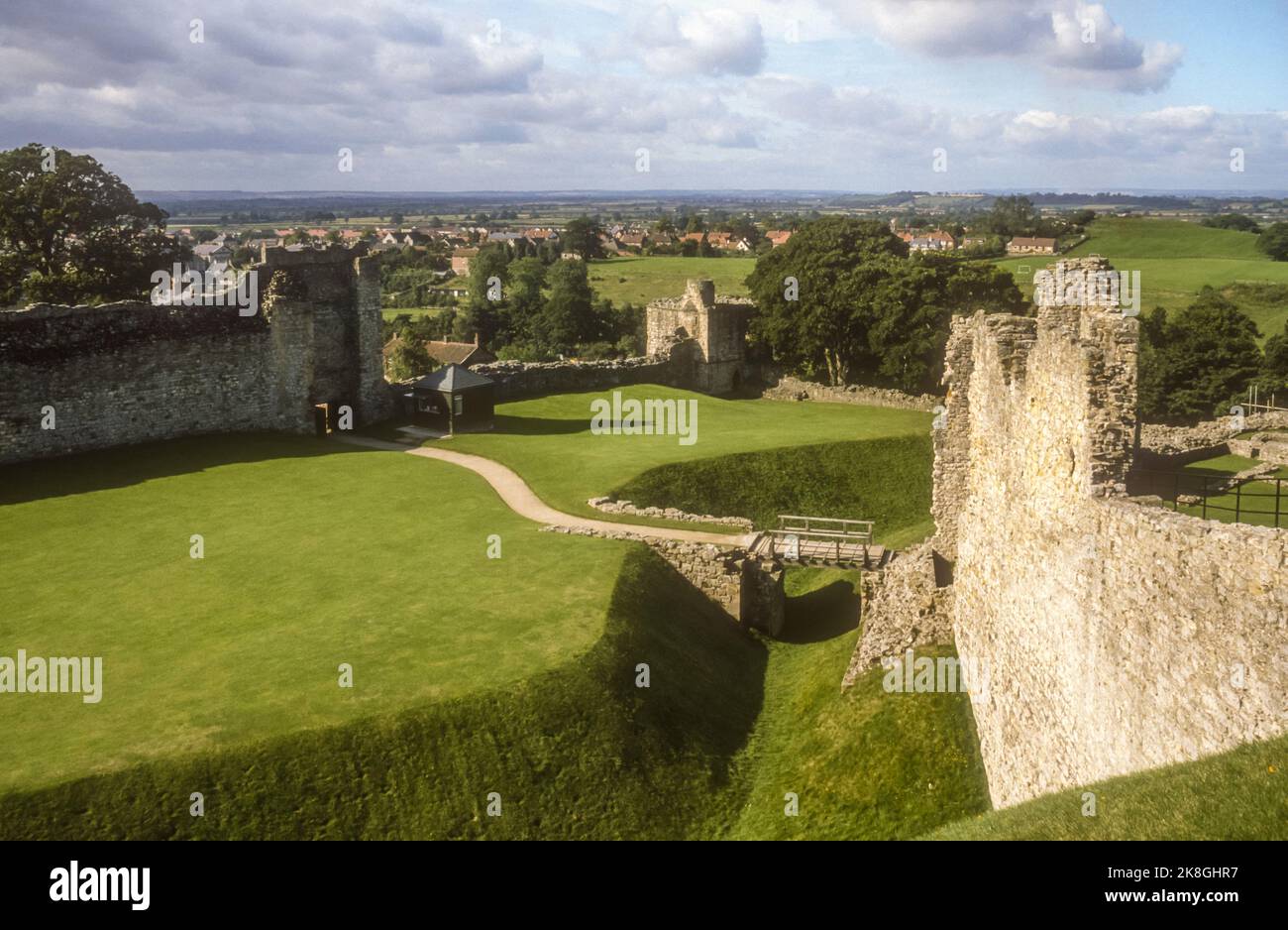 1980s archive photograph of Pickering Castle in North Yorkshire Stock ...