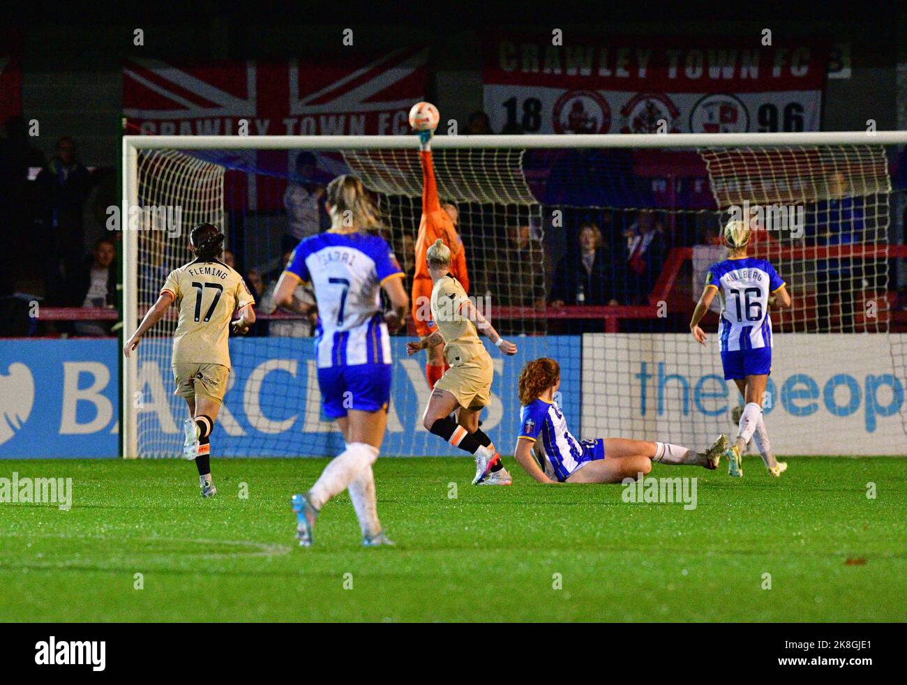 Crawley, UK. 23rd Oct, 2022. Megan Walsh Goalkeeper of Brighton and ...
