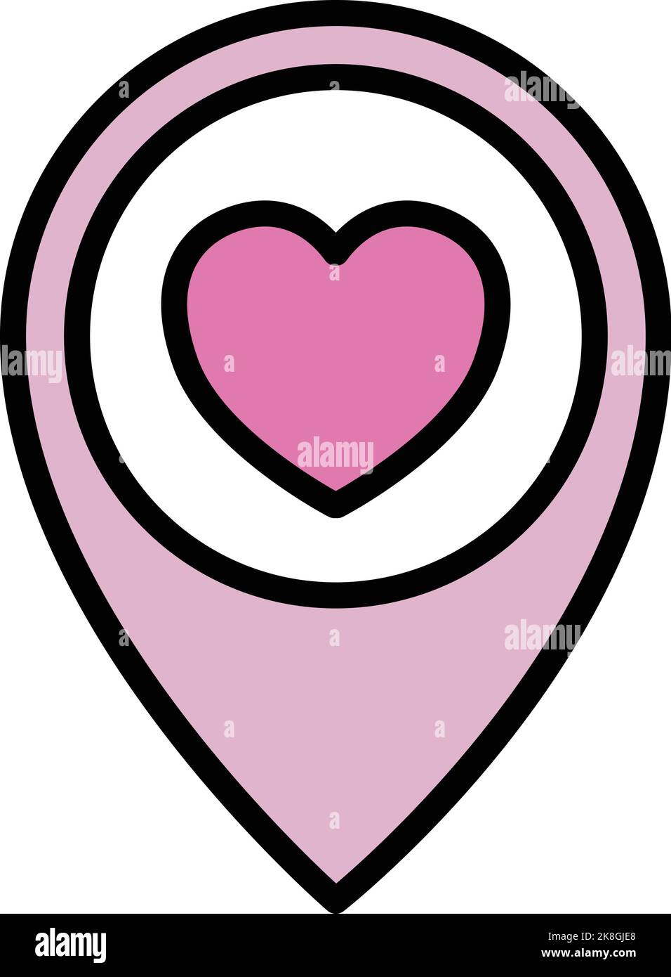 Social help location icon outline vector. Charity service. Hard care ...