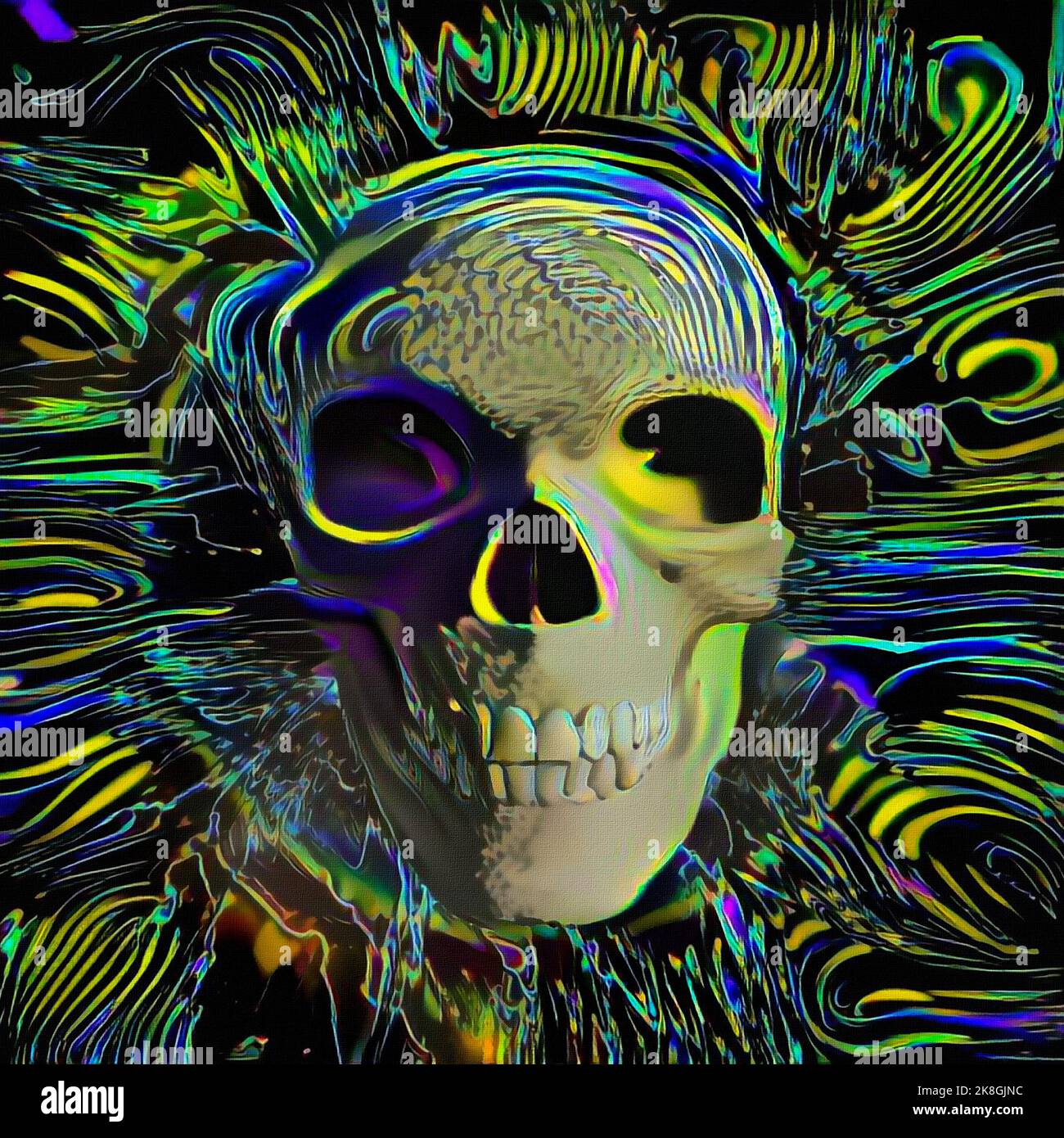 Neon death art hi-res stock photography and images - Alamy